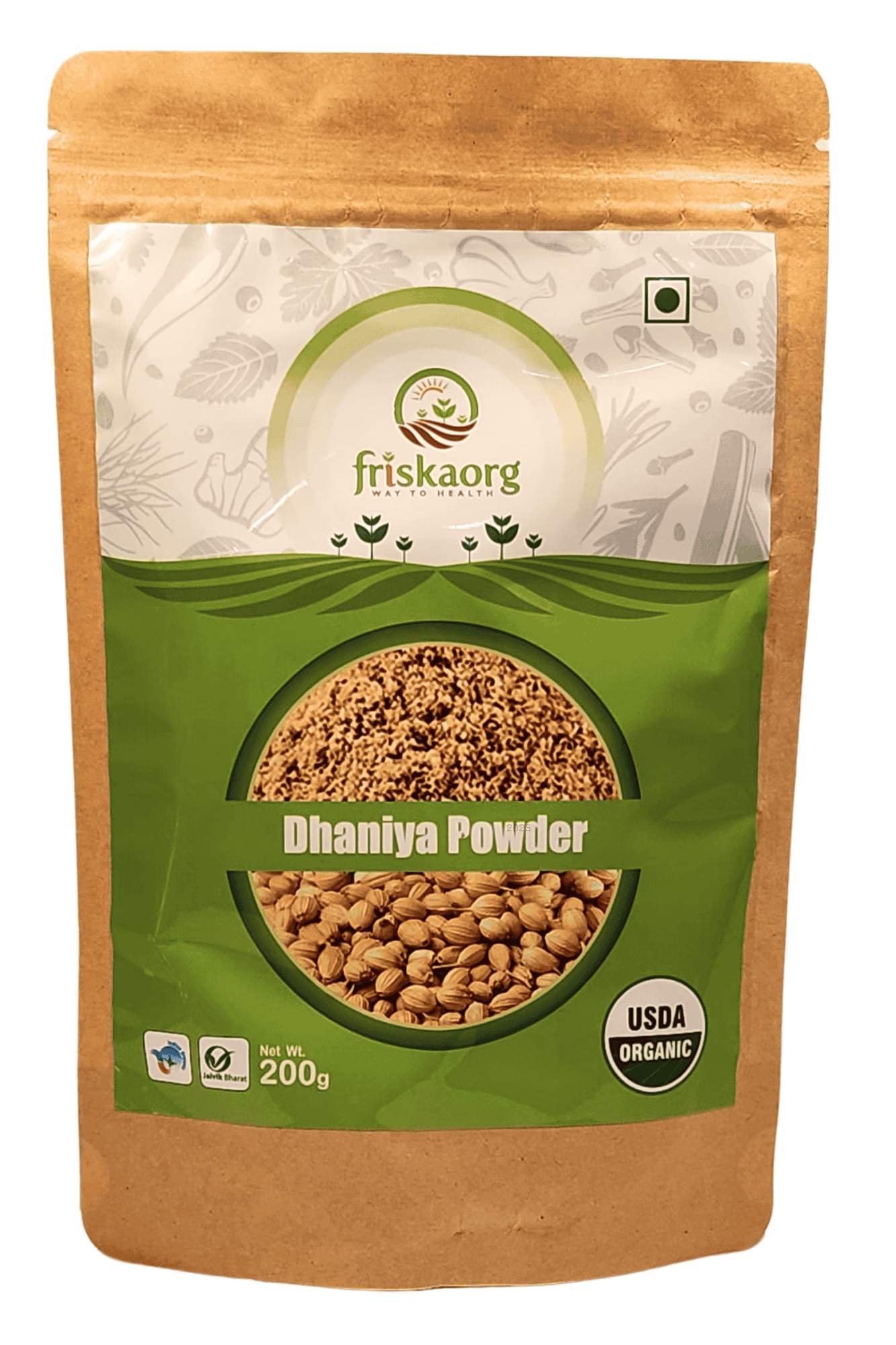 Organic Dhaniya Powder (200 G) - Friskaorg