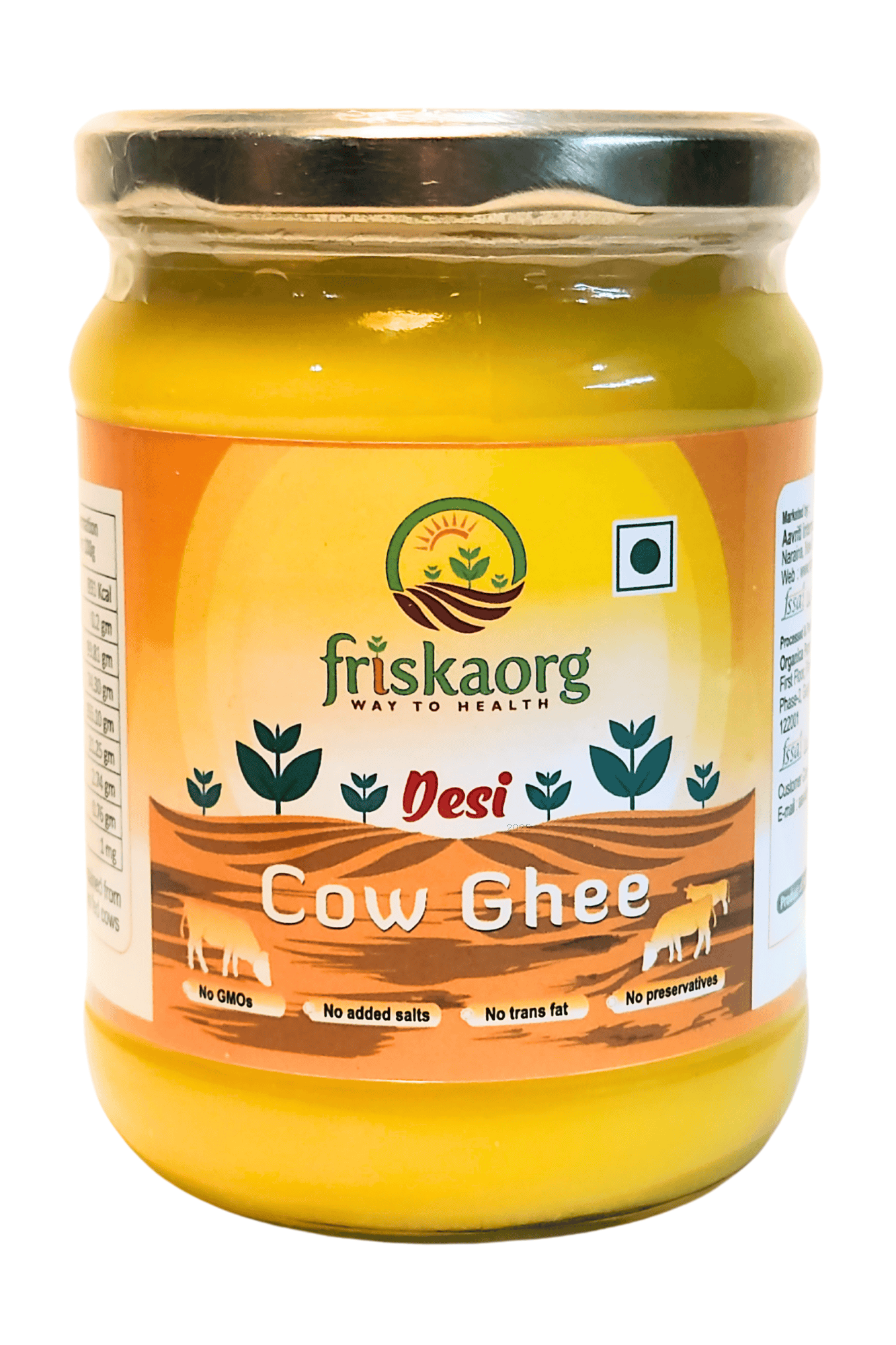 Desi Cow Ghee (500 G) - Friskaorg