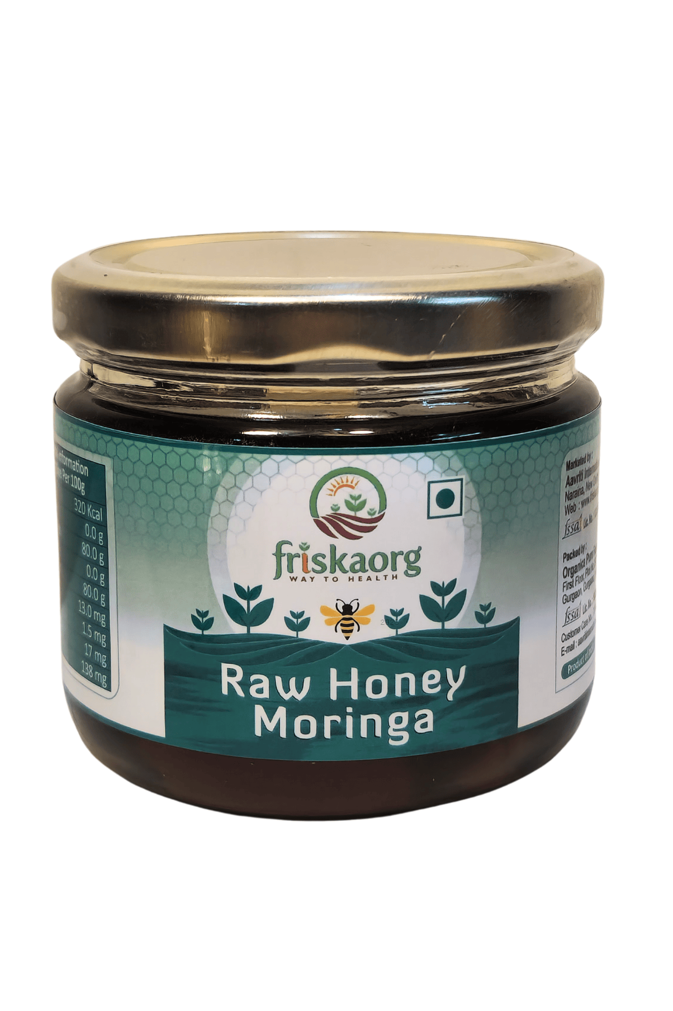 Raw Honey Moringa "Monofloral" (350 G) - Friskaorg