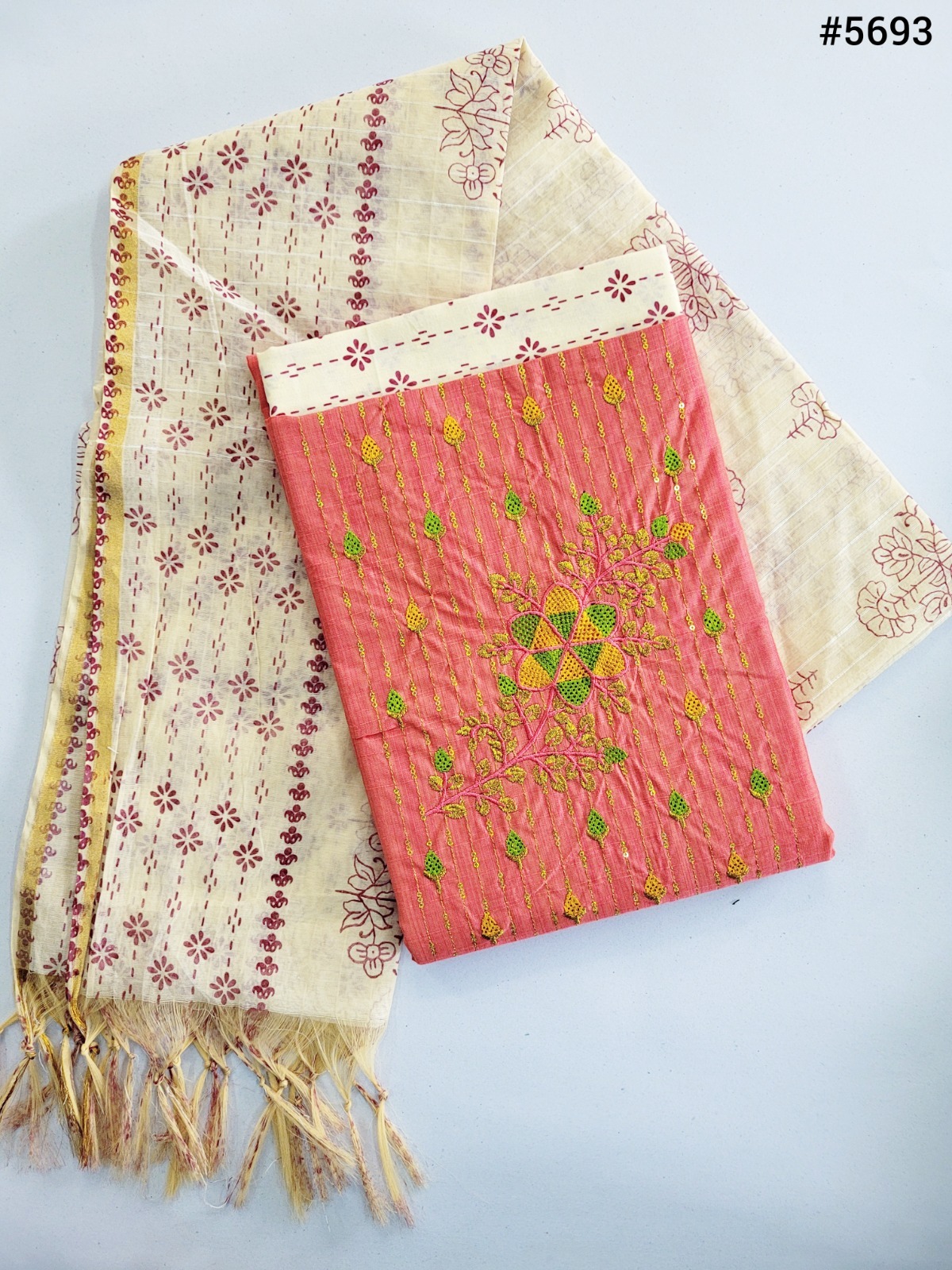 Buy Quality Dress Material Online | Thechudi Premium Unstitched ...