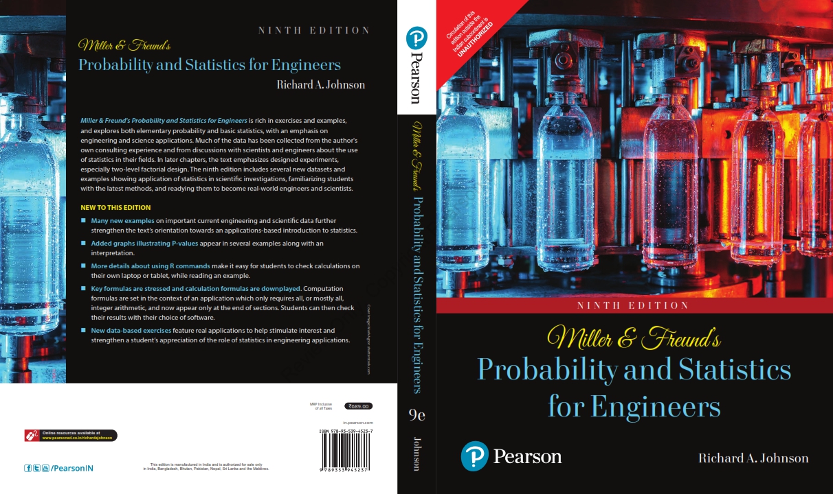 Miller and Freund's Probability and Statistics for Engineering, 9 edition