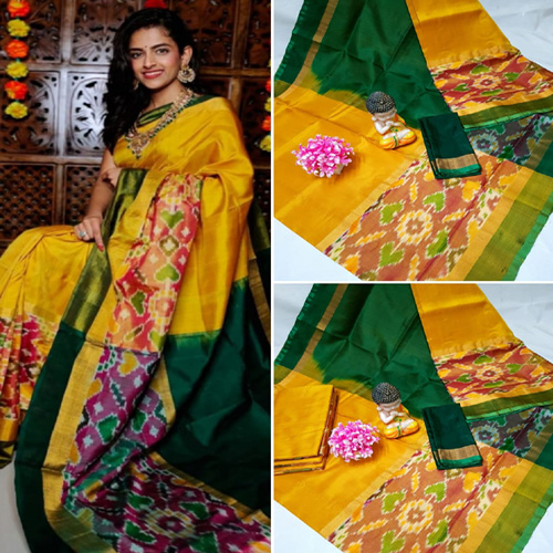 Buy Uppada Pochampally Big Border Sarees Online | Uppadasarees.i